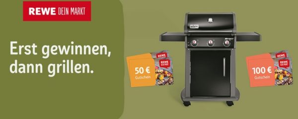 REWE Grill-Gewinnspiel: Gasgrill und Einkaufsgutscheine abstauben