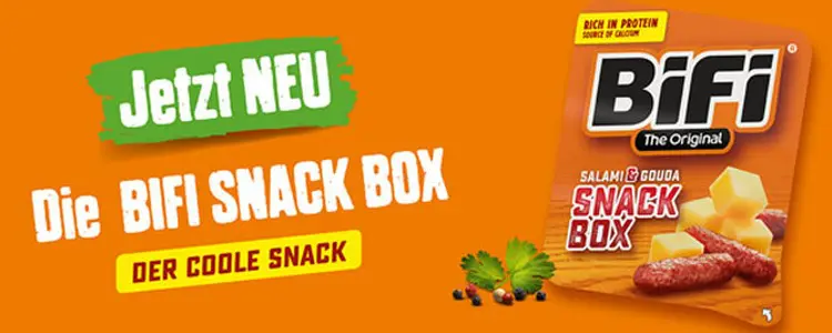 🤤 BiFi Snack Box gratis testen: 100% Cashback von scondoo