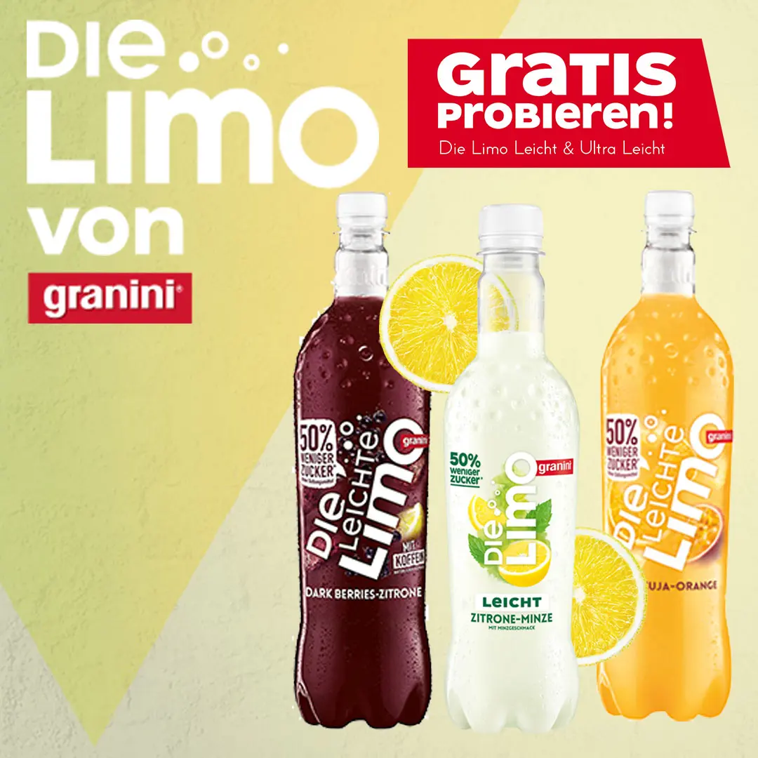 Die leichte Limo von Granini gratis testen (100% Cashback)