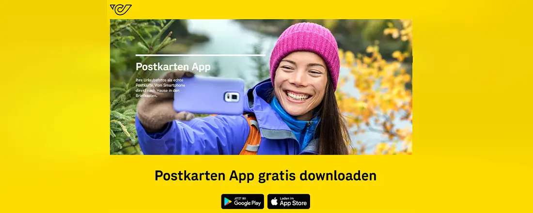 Gratis Postkarte verschicken - Postkarten-App der österreichischen Post