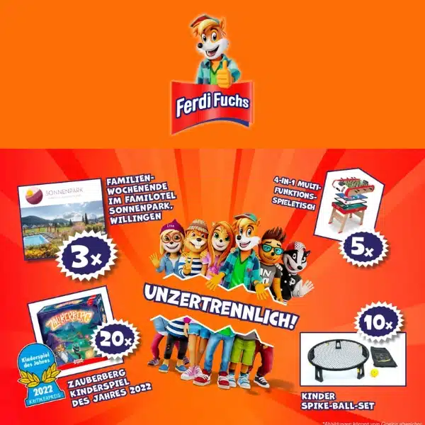 Ferdi Fuchs-Gewinnspiel: Familien-Wochenende & mehr gewinnen