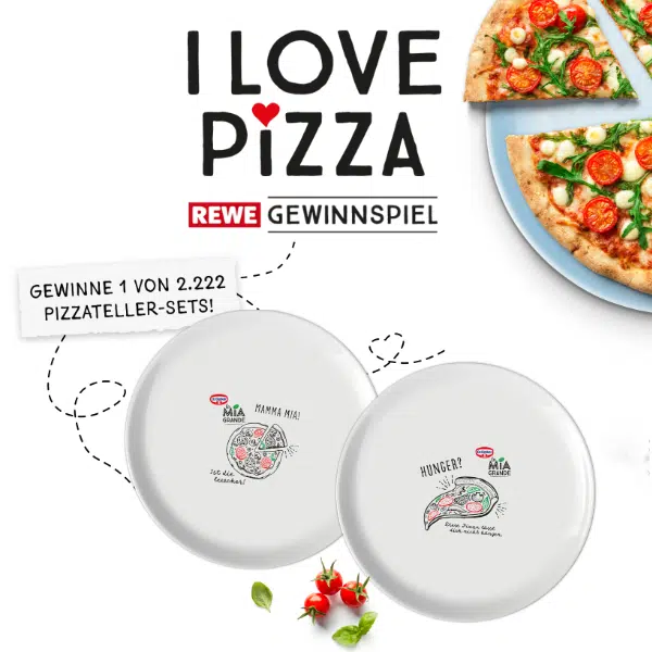 REWE & Dr. Oetker verlosen 2.222 Pizzateller-Sets