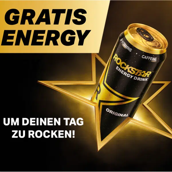 Gratis Rockstar Energy dank Coupon für Rewe & Kaufland