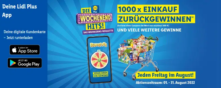 Lidl Roulette: Mit der Lidl Plus-App garantiert gewinnen