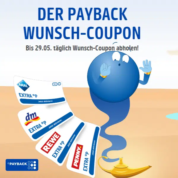 Payback Wunsch-Coupon: An der Lampe reiben & eCoupon erhalten