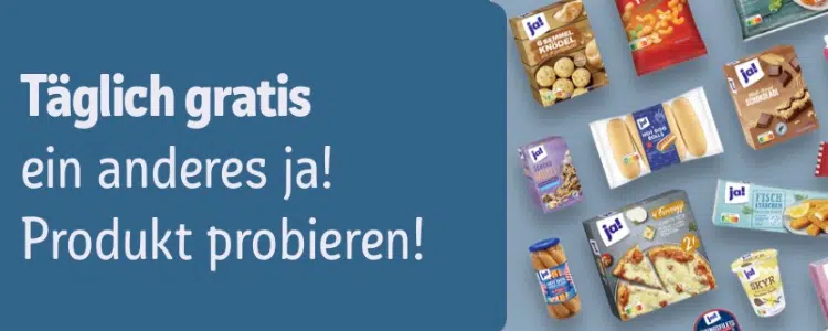 Täglich neues ja!-Produkt bei Rewe geschenkt