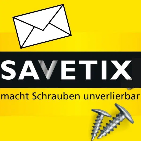 Gratismuster Schrauben von SAVETIX anfordern
