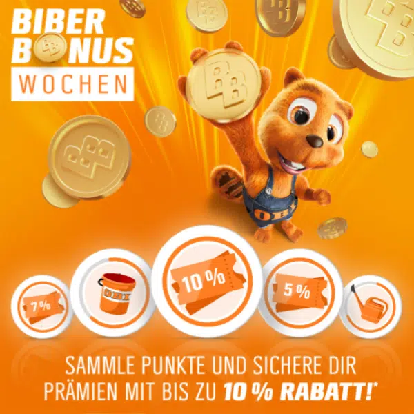 OBI Biber-Bonus-Wochen: Punkte Sammeln & Prämien kassieren