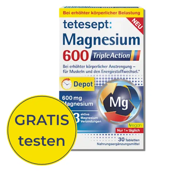 tetesept Magnesium 600 Triple Action Tabletten gratis testen