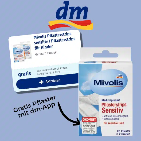 Gratis Pflaster mit der dm-App (Personalisierung möglich!)