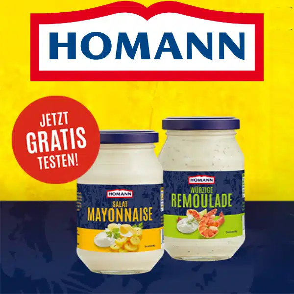 Homann Remoulade oder Mayonnaise gratis testen