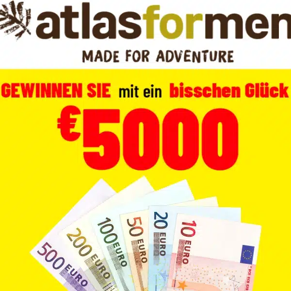 Atlas for Men: Mit Glück 5.000 Euro in bar gewinnen