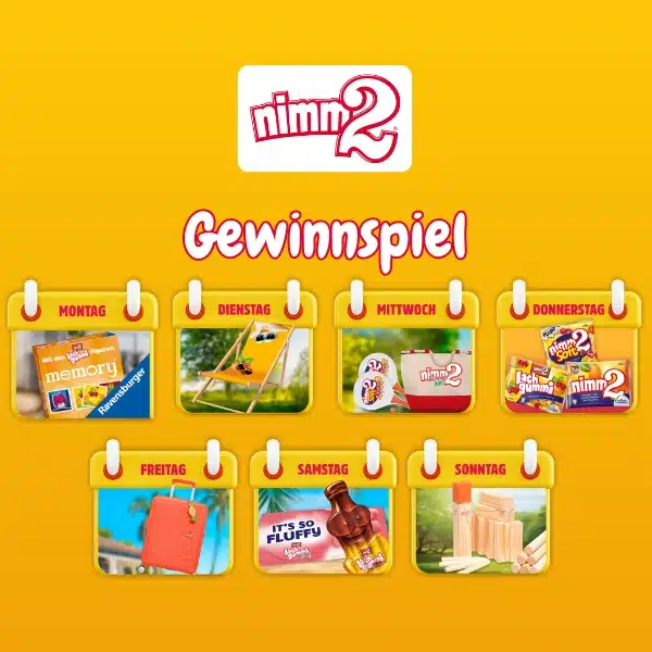 nimm2-Gewinnspiel: Jeden Tag tolle Preise abräumen