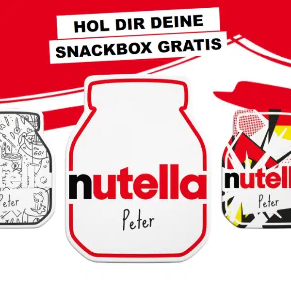 nutella: Code eingeben & Snackbox sichern