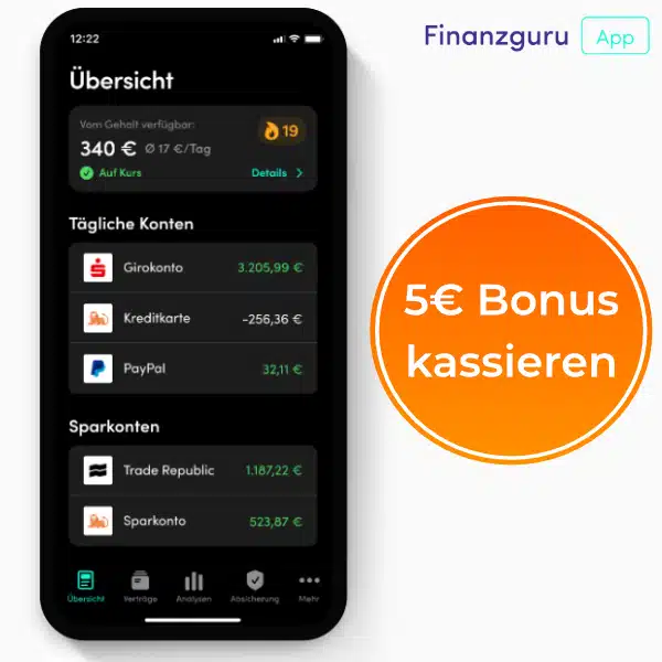 5€ Bonus für Installation der Finanzguru-App