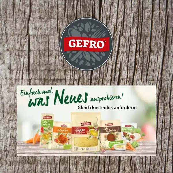 GEFRO Probierpaket kostenlos bestellen (keine Versandkosten)