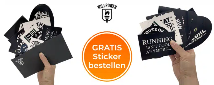 Gratis Sticker bei Willpower Running bestellen (versandkostenfrei)