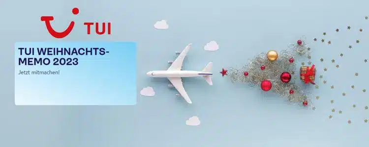 Weihnachts-Memo-Gewinnspiel: TUI verlost Reisegutscheine