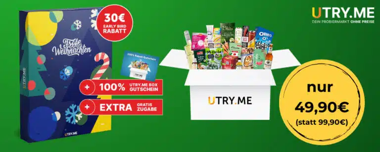 XL-Adventskalender von UTRY.ME für nur 49,90€ (statt 99,90€)