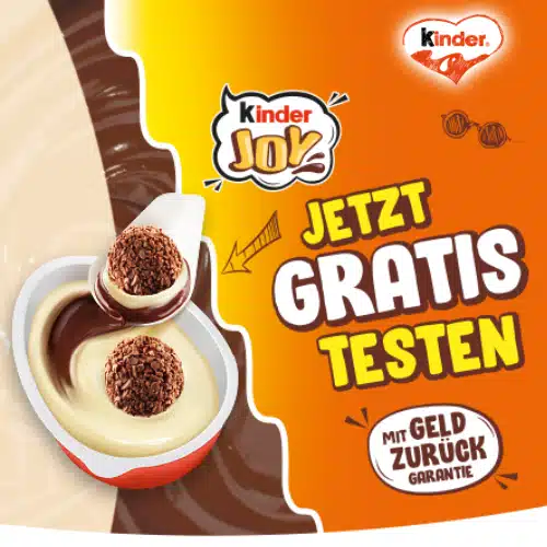 kinder Joy gratis testen: Bon hochladen