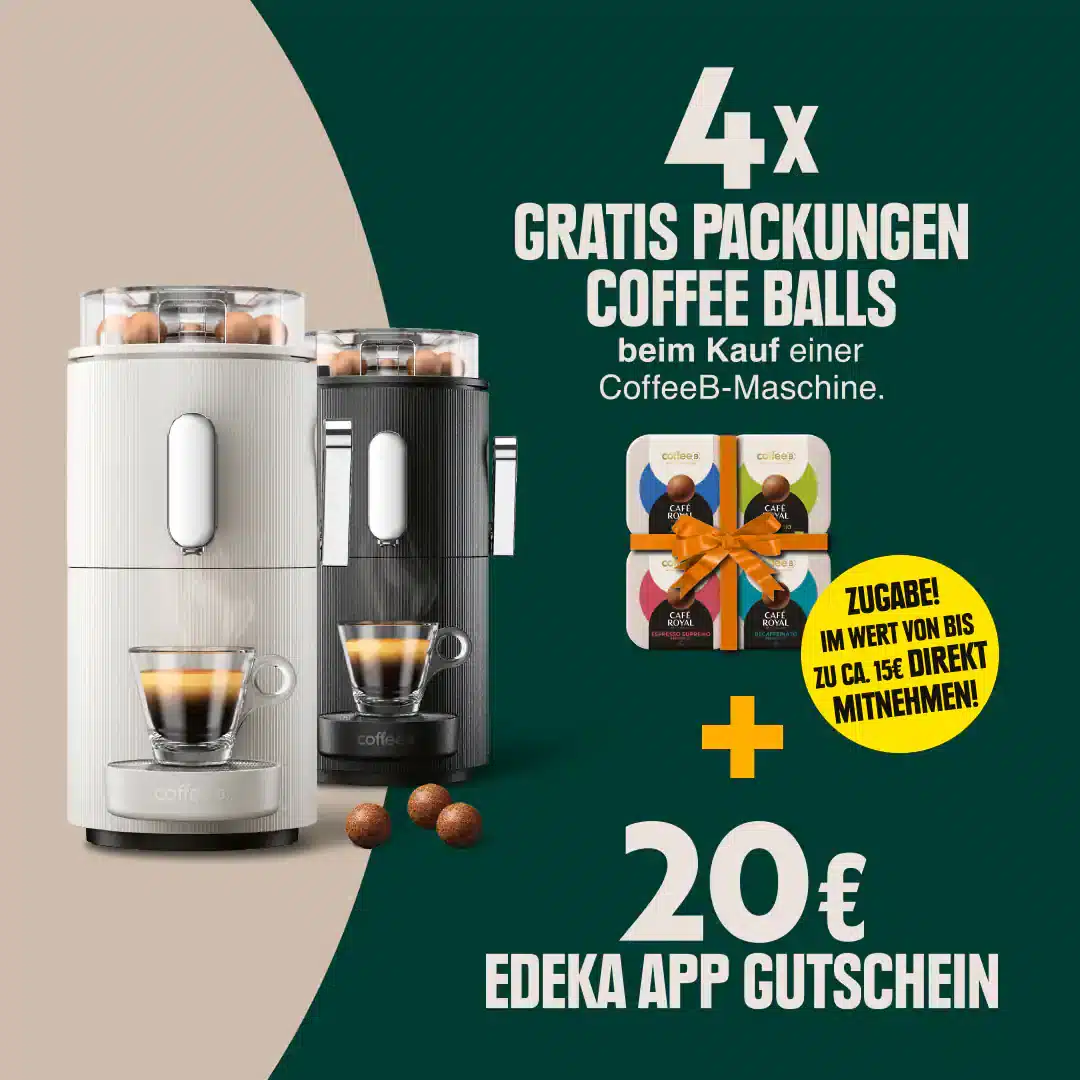 CoffeeB-Angebot bei Edeka & Netto: Kaffeemaschine für eff. 0€