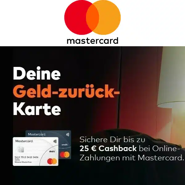 Cashback-Aktion von Mastercard: Bis zu 25€ zurückerhalten
