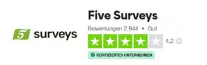 Five Surveys: 5€ für 5 kurze Umfragen kassieren