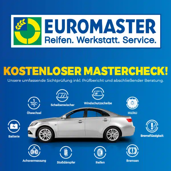 Gratis Mastercheck bei Euromaster: Auto kostenlos prüfen lassen