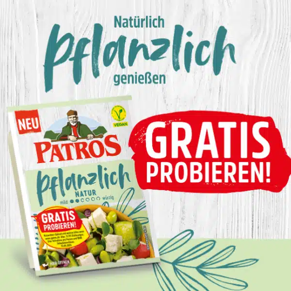 Patros Pflanzlich gratis testen: Bon hochladen