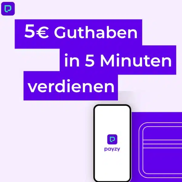 Bei payzy registrieren & 5€ Startguthaben kassieren
