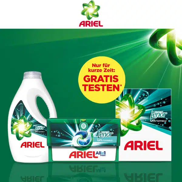 Ariel Touch of Lenor Unstoppables gratis testen
