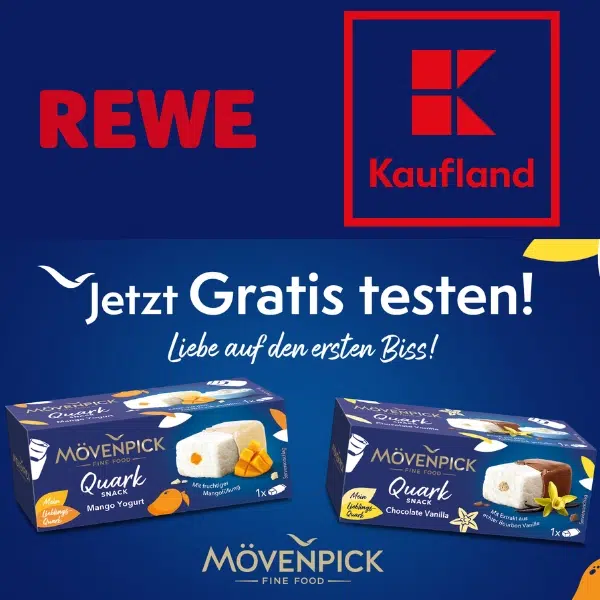 Mövenpick Quark Snacks gratis testen (Kaufland & REWE)