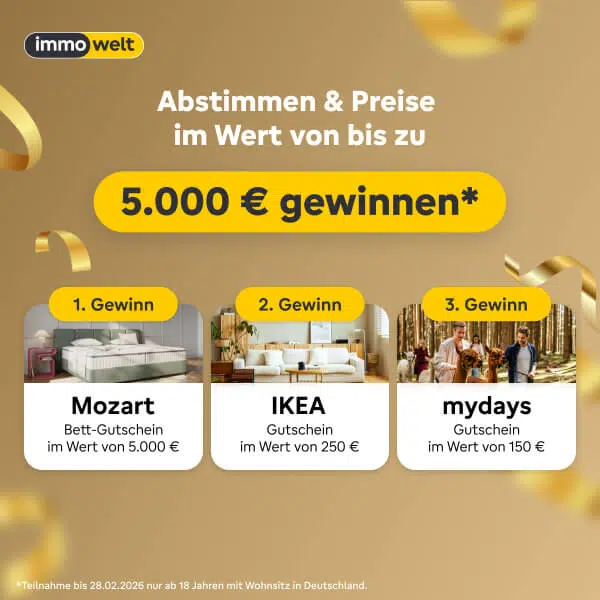 immowelt-Gewinnspiel: 400€ Hotelgutschein gewinnen