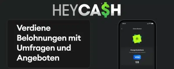 HeyCash: Mit Umfragen, Angeboten und Spielen Geld verdienen