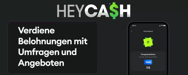 HeyCash: Mit Umfragen, Angeboten und Spielen Geld verdienen