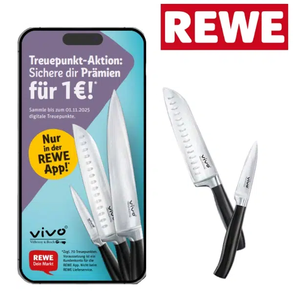 REWE Treuepunkte: Messer für 1€ sichern