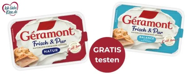 Géramont Frischkäse gratis testen