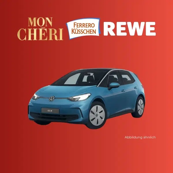 Mon Chéri Gewinnspiel mit REWE: Chance auf VW ID.3 sichern