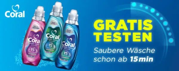 Coral Waschmittel "Magic Wash" gratis testen