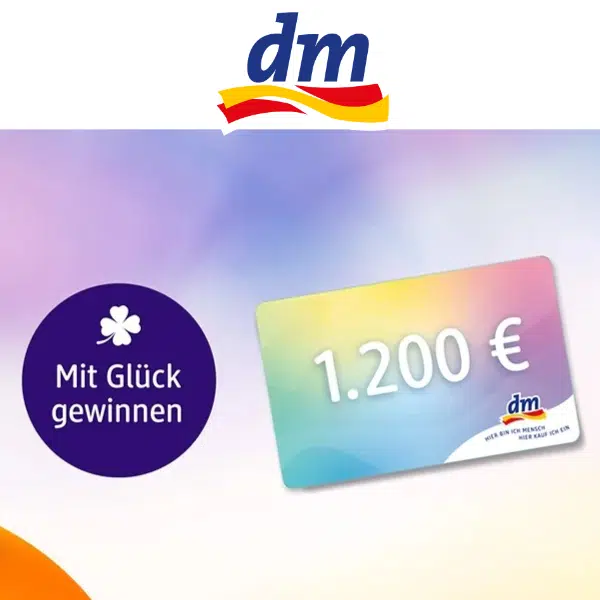 dm-Gewinnspiel: Chance auf 1.200€ Gutschein