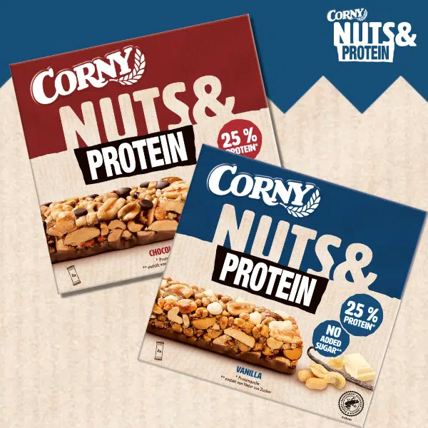 Corny Nuts & Protein-Riegel gratis testen