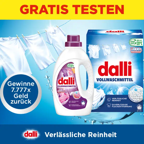 dalli Waschmitel gratis testen