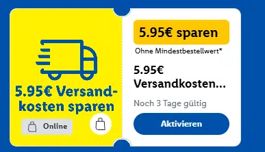 Gratis Versand + 10€ Lidl-Gutschein in der Black Week