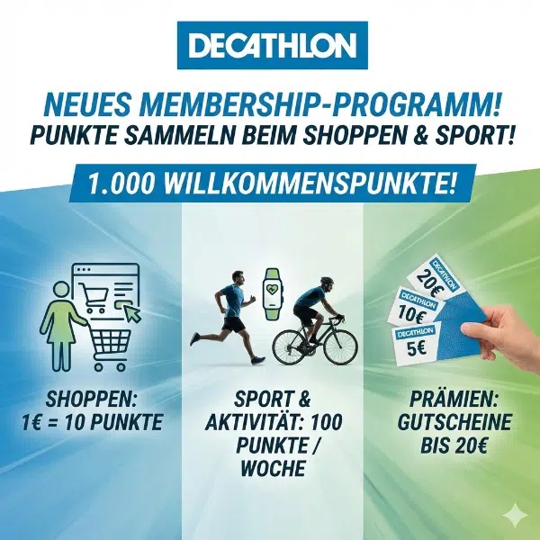 Decathlon Treueprogramm: Gratis Gutscheine sichern