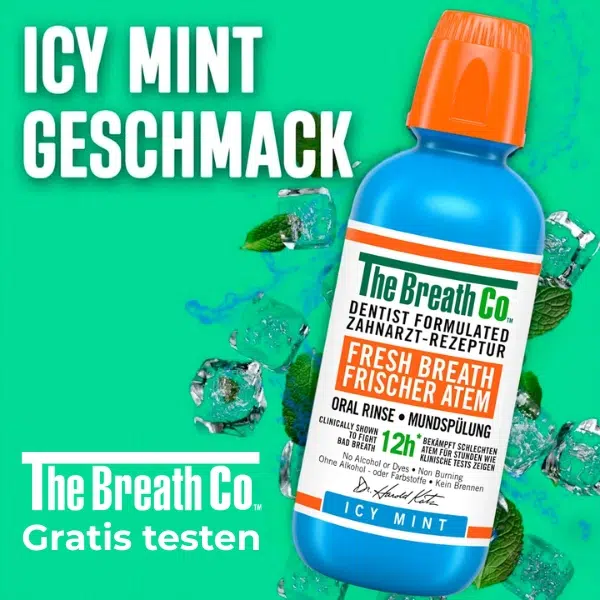 Mundspülung Icy Mint von The Breath Co gratis testen