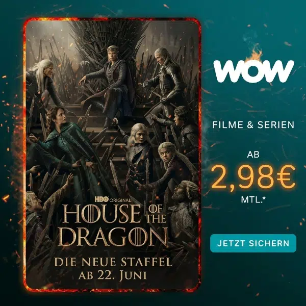 WOW Filme & Serien für nur 2,98€ im Monat